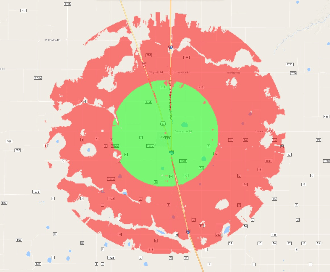 Happy-coverage-map | Amarillo Wireless